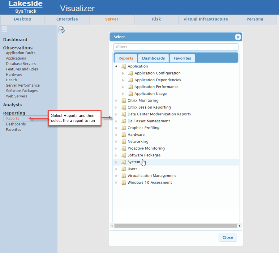 Use the Reports Tool