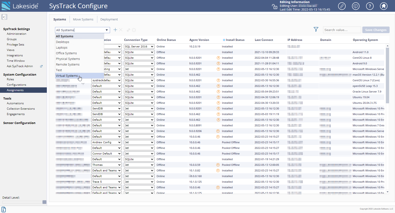 Assign Configurations to Systems